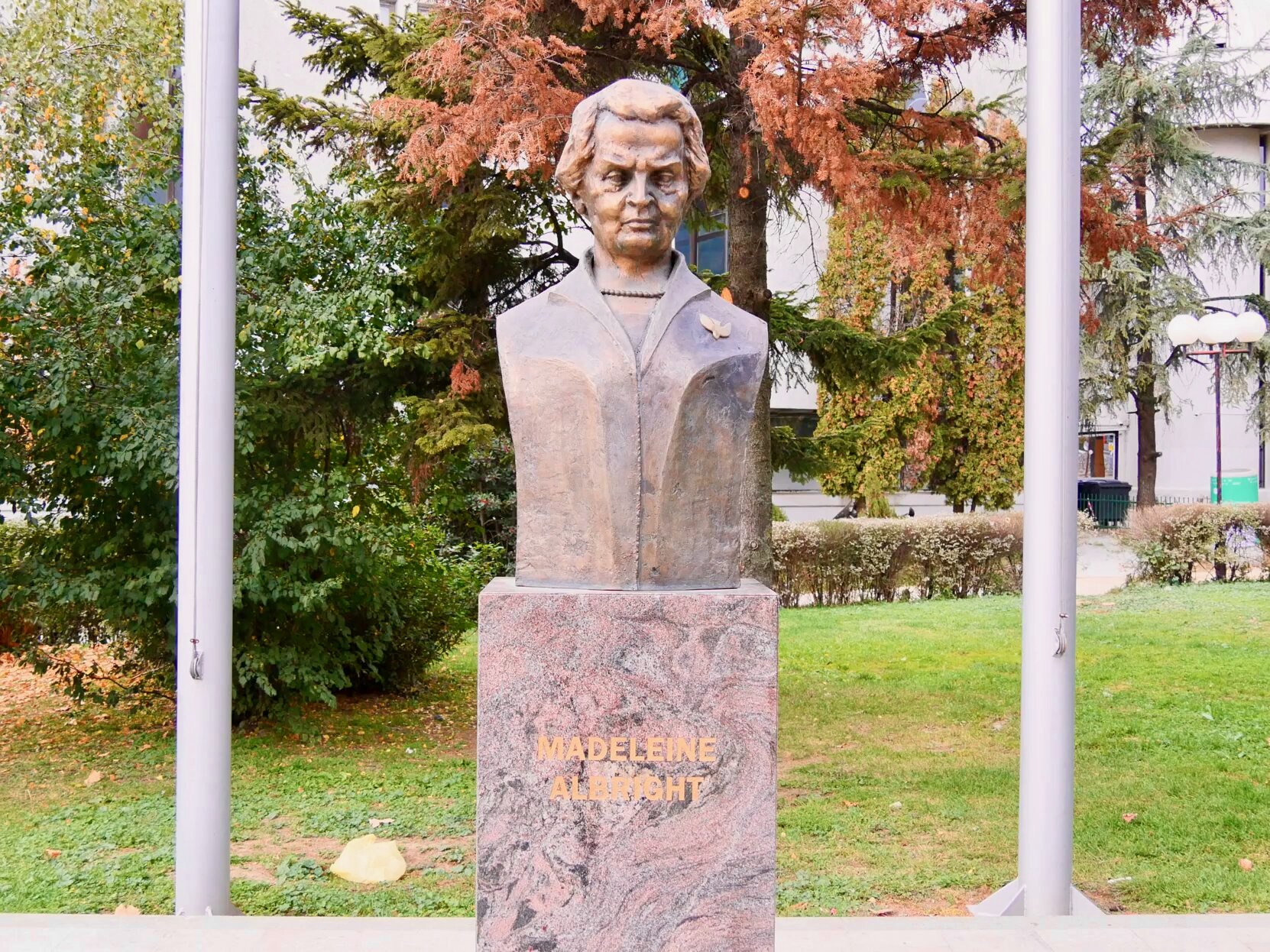 The Madeleine Albright Statue in Pristina, Kosovo - cherylhoward.com